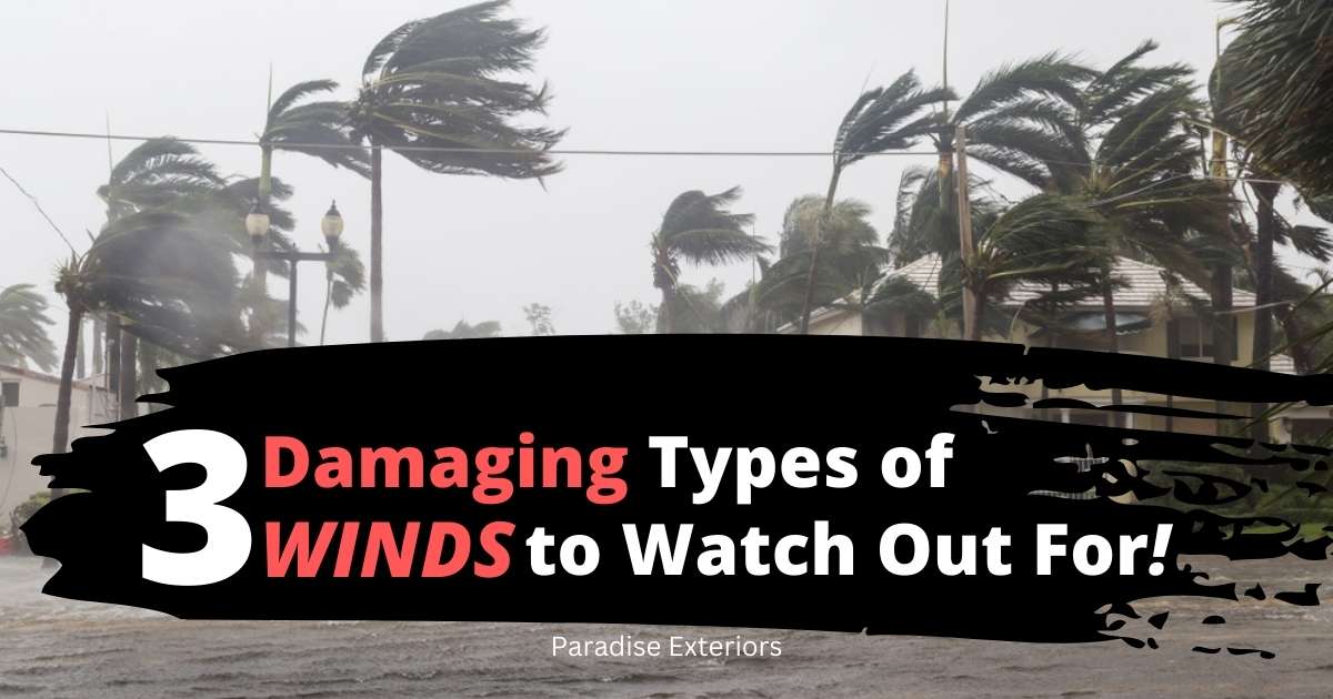 3 Damaging Types of Winds to Watch Out For - Paradise Exteriors, LLC